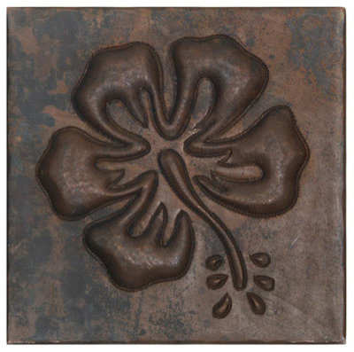 Floral Design Copper Tile (TL365), 4x4 - Traditional - Wall And Floor ...