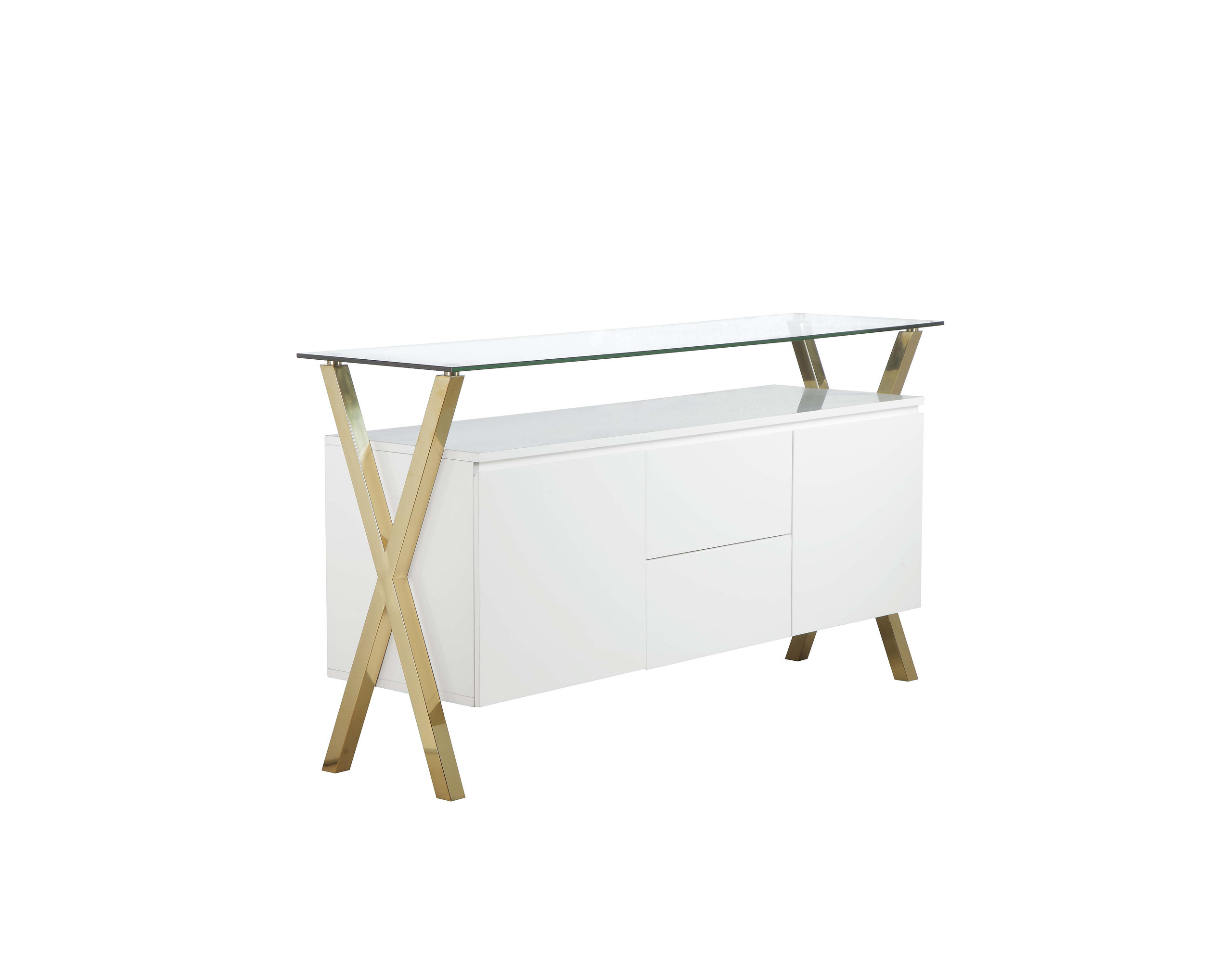Gold Beverly Buffet - Contemporary - Buffets And Sideboards - by Pangea ...