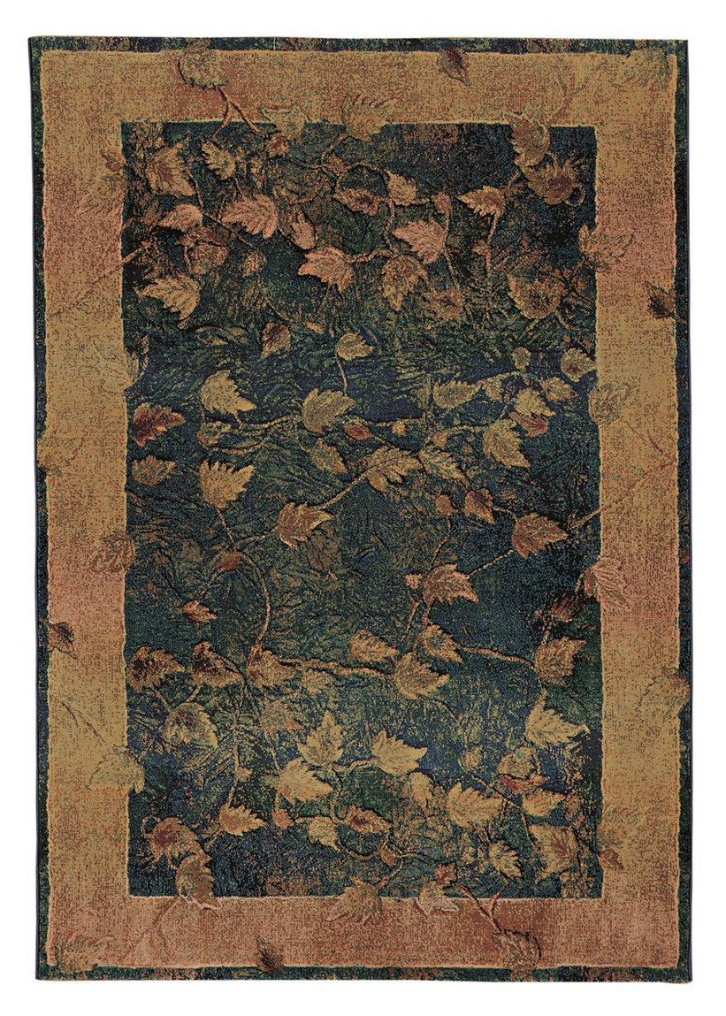 Oriental Weavers Sphinx Kharma 349b4 Blue, Gold Area Rug, 8' Round ...