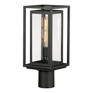 Black One Light Outdoor Post Mount from the Cabana Collection, 7.000 ...