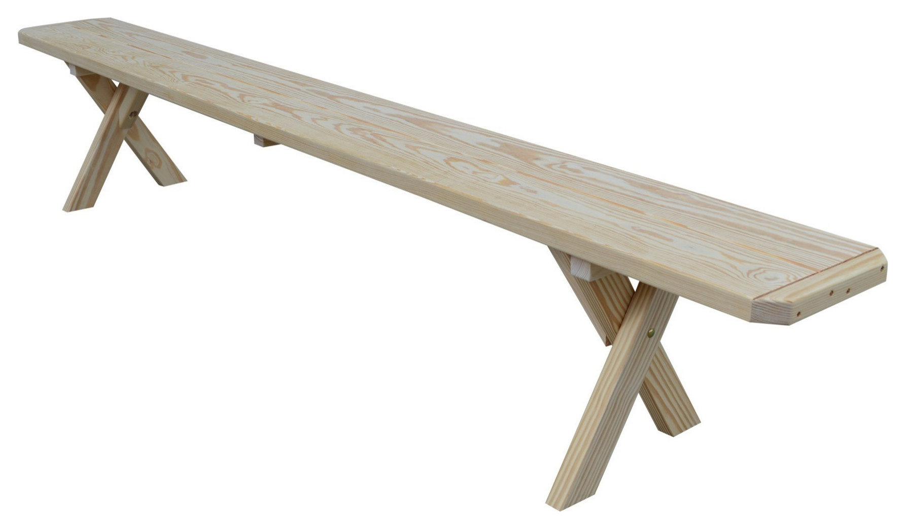 Pressure Treated Pine Cross Leg Picnic Bench, 8 Foot - Transitional ...