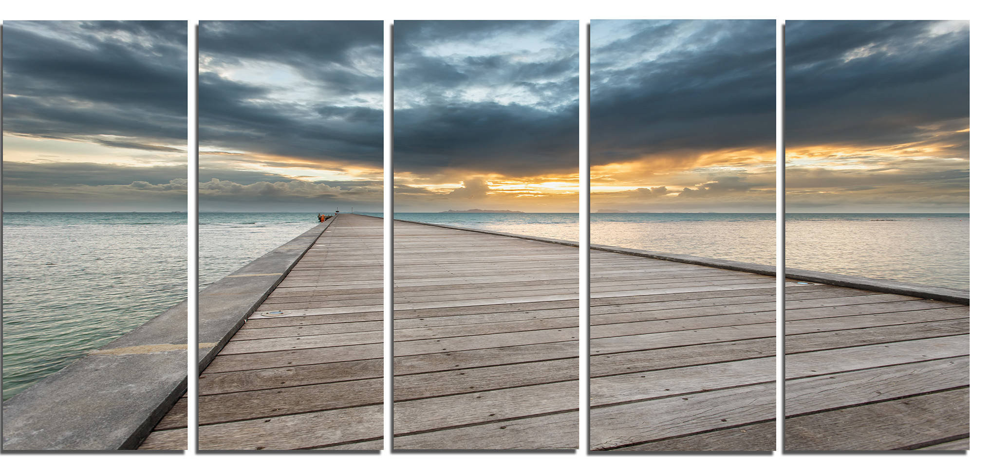 "Beach Sunset in Koh Samui Thailand" Sea Bridge Wall Artwork, 60"x28" 5 ...