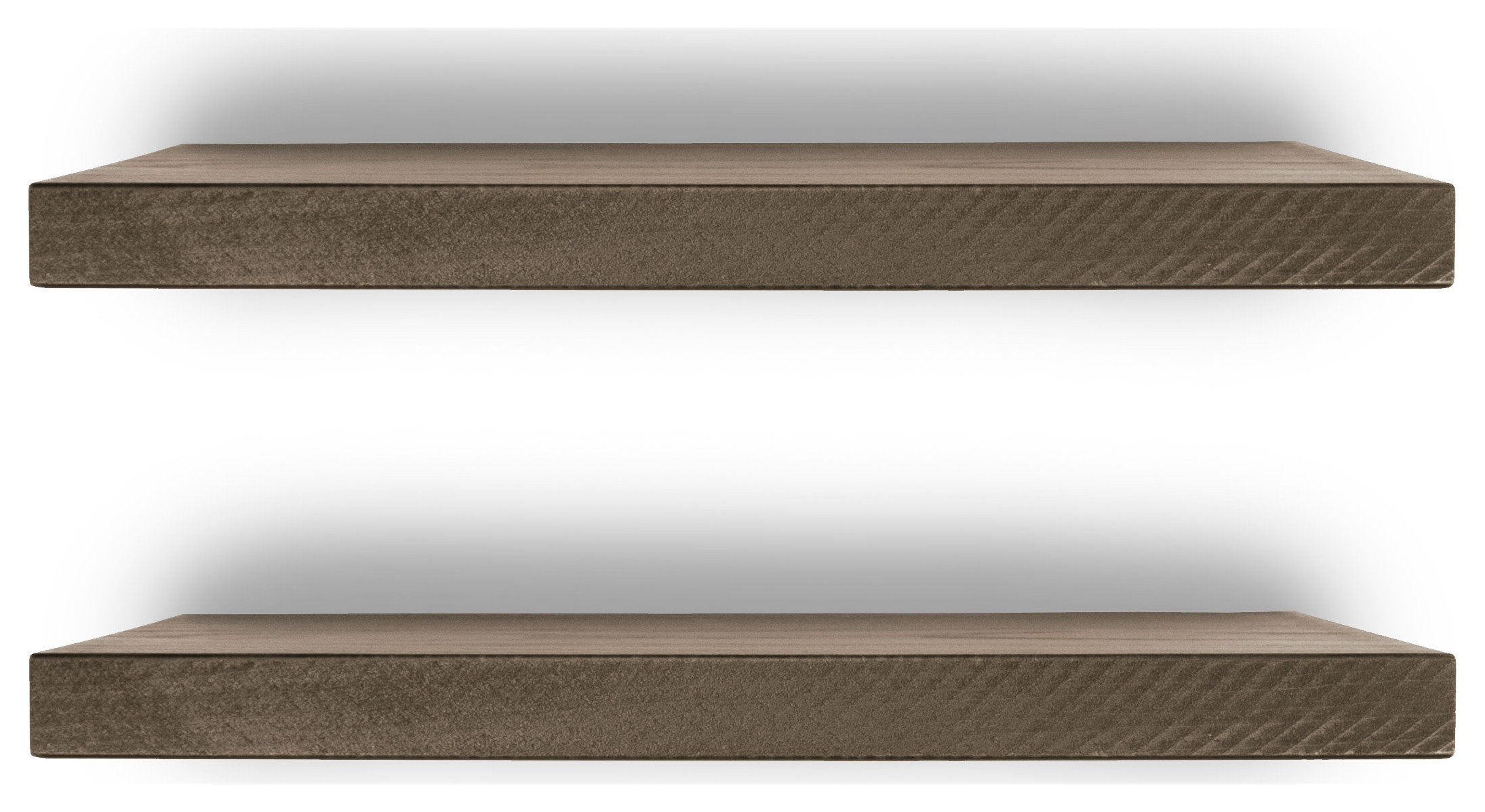 Kantos 18" Wide Rustic Floating Wall Shelf, Set of 2, Espresso, 18 ...