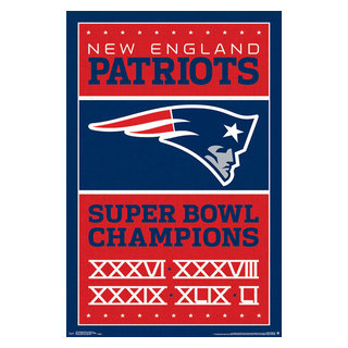 New England Patriots Champions Poster, 22.375"x34" - Contemporary ...