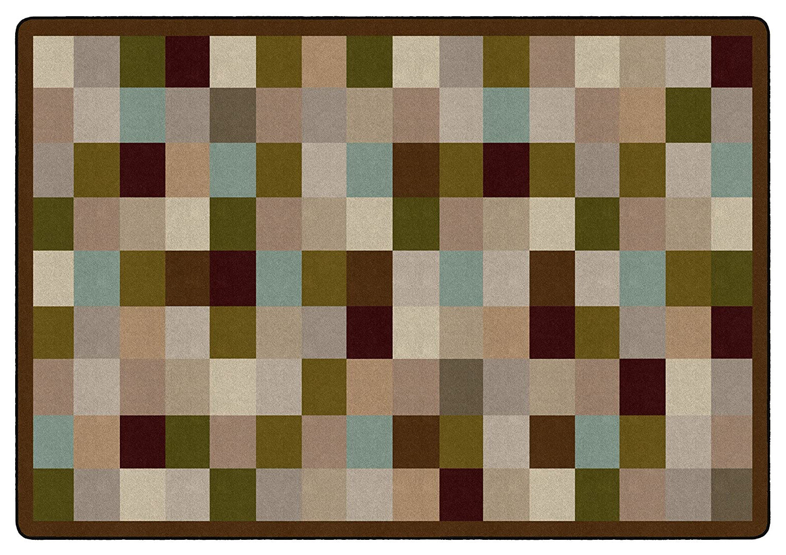 Flagship Carpets FM182-50A 8'4"x12' Multi Block Classroom or Office Rug ...