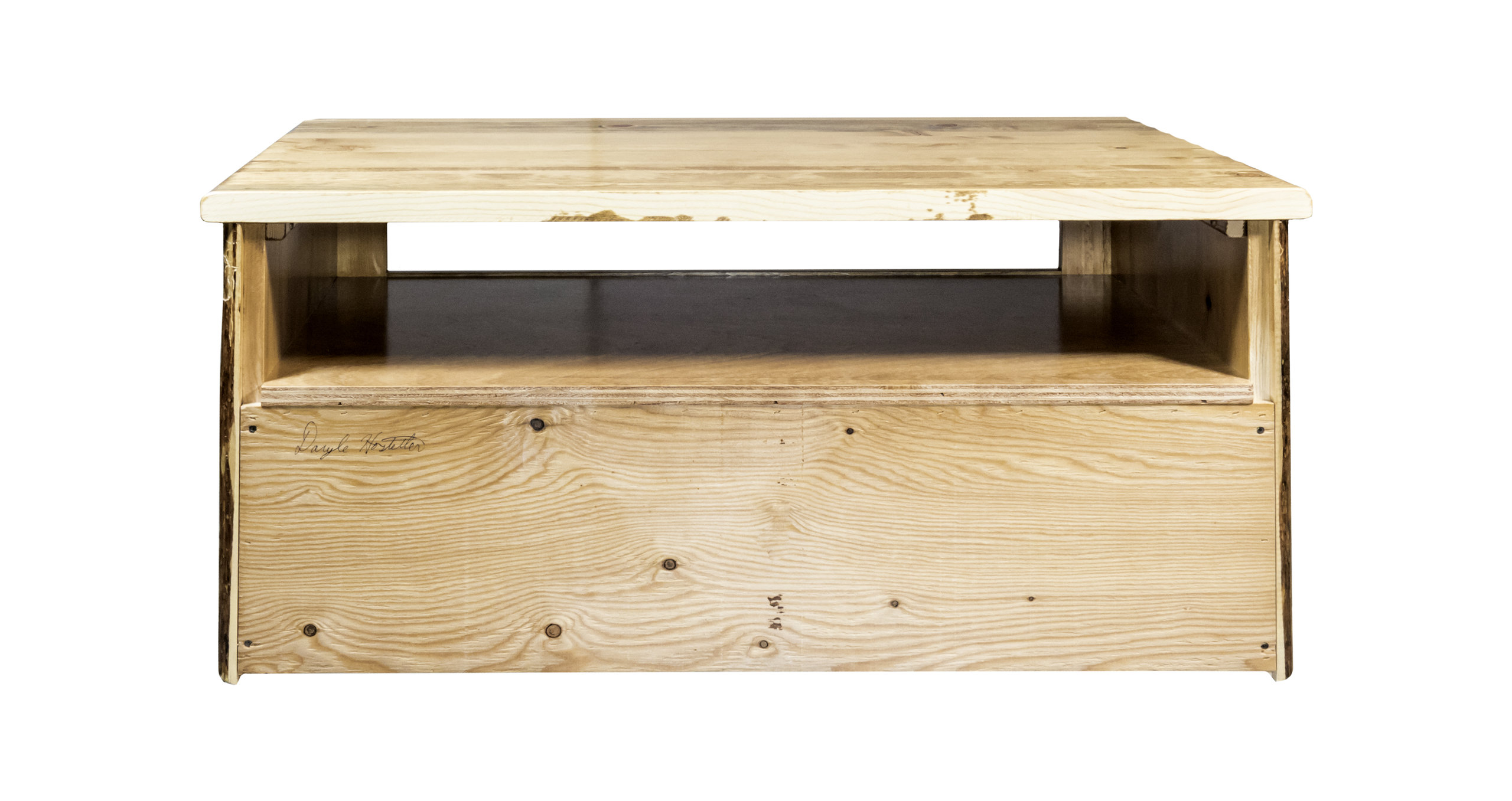 Montana Log Wood Two Drawer Entertainment Center MWGCSCEC2D - Rustic ...