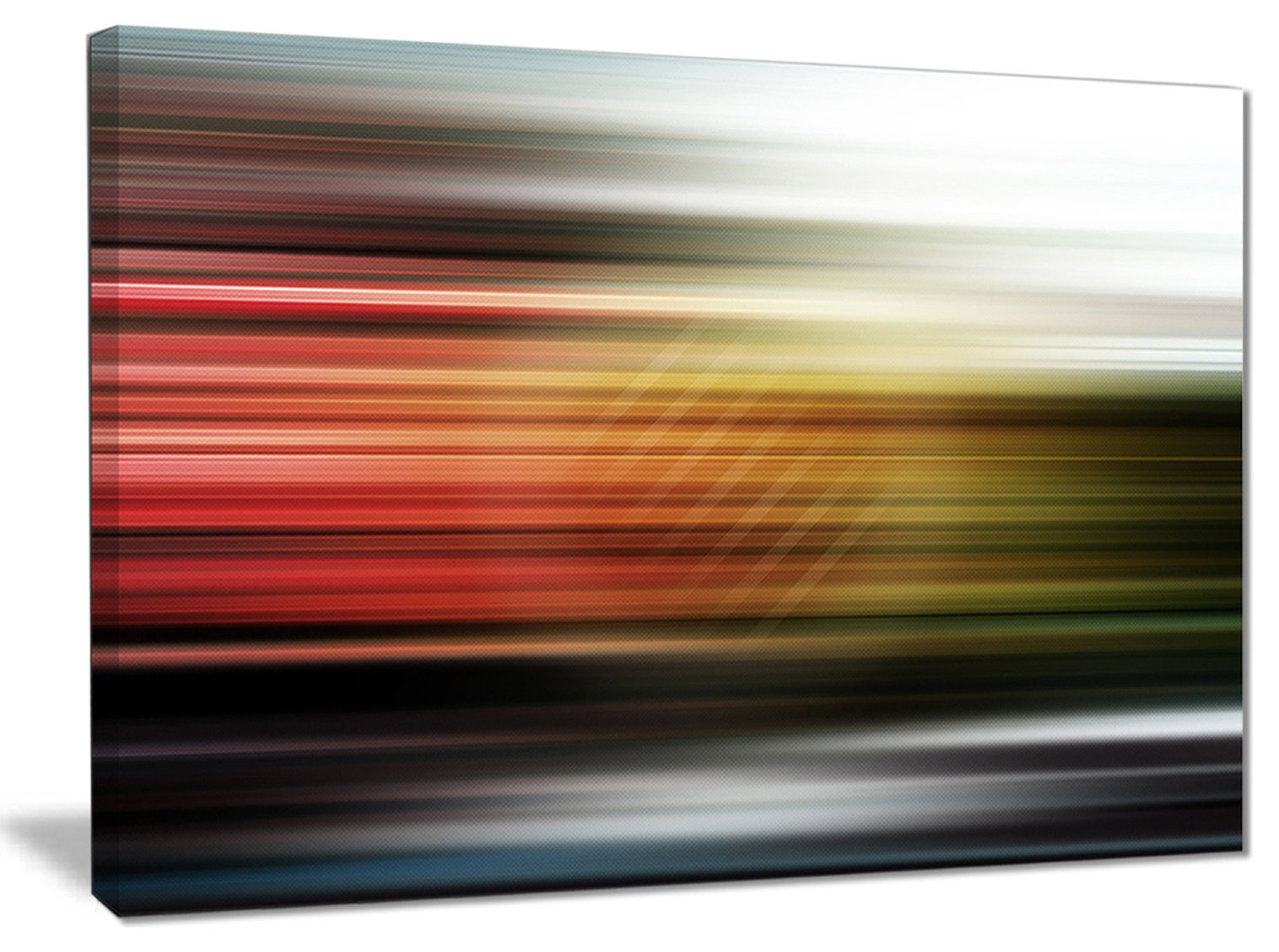 "Horizontal Lights" Contemporary Art Canvas Print, 20"x12 ...