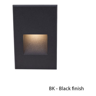WAC Lighting LED Me Vertical Step And Wall Light, Black - Modern ...