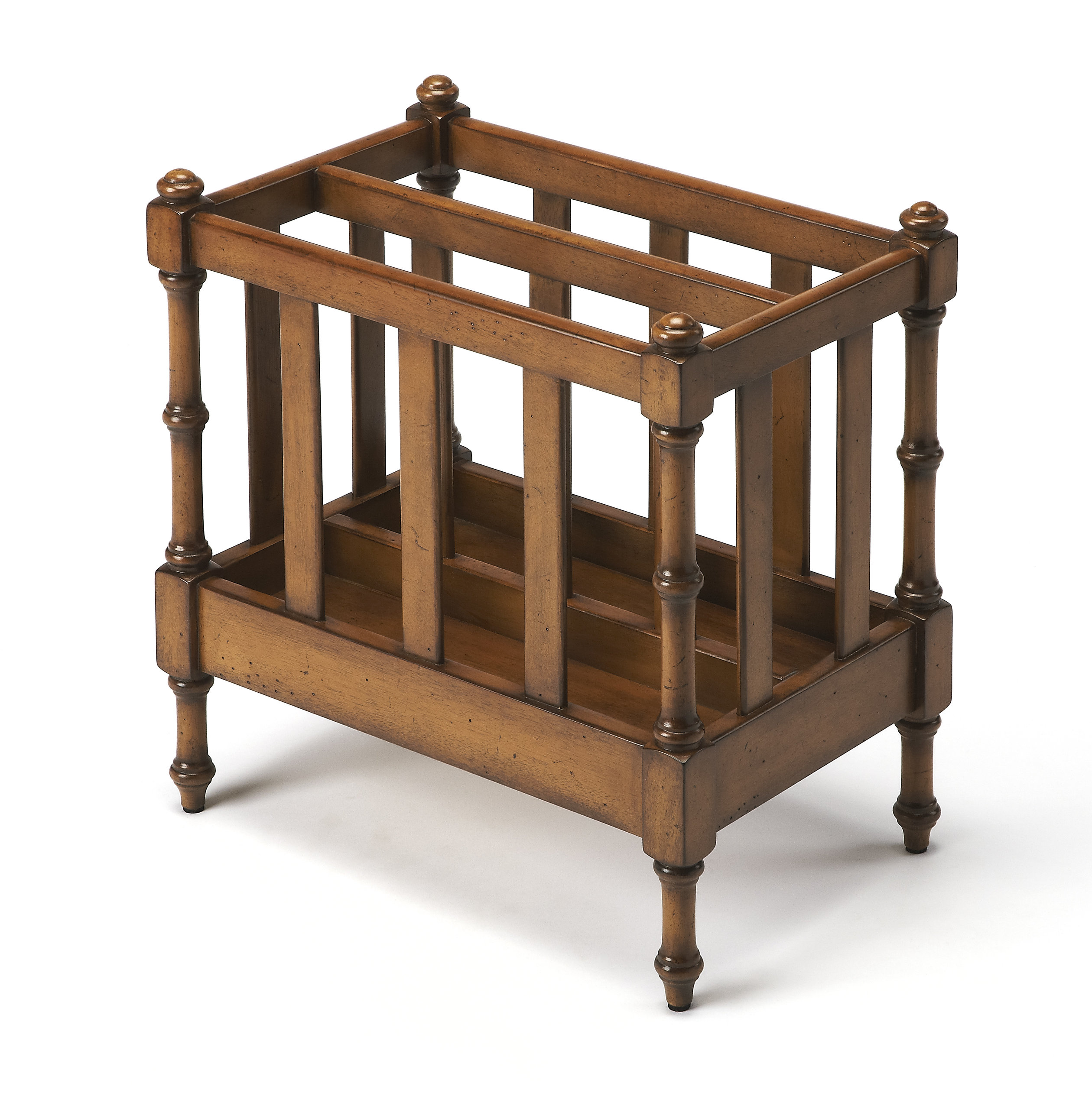 Butler Holden Antique Cherry Magazine Basket - Asian - Magazine Racks ...