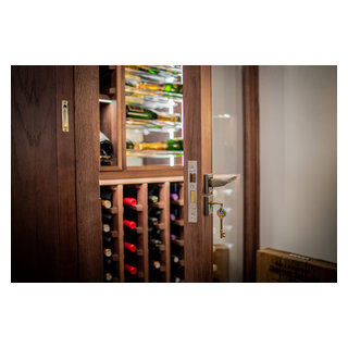 Dark Walnut Wine Wall - Contemporary - Closet - New York - by Sorrells ...