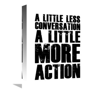 "A Little More Action Poster White" Fine Art Print, 12" x 16" - Modern ...