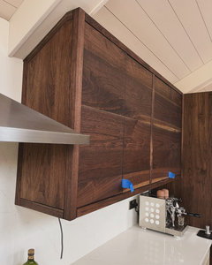 Omega Cabinets alternative for walnut grain matched kitchen cabinets ...