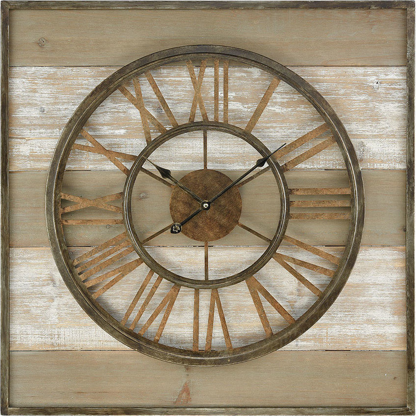 Pomeroy Hillside Wall Clock, Brown - Farmhouse - Wall Clocks - by The ...