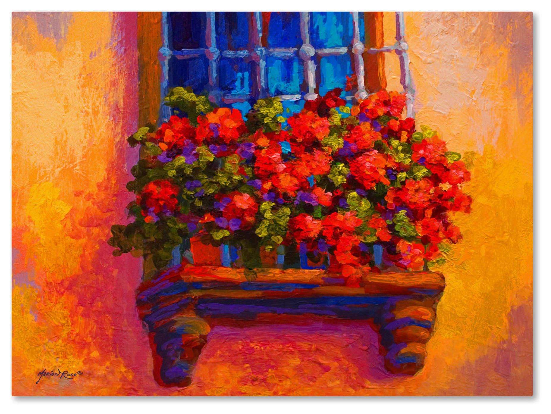 Marion Rose 'Flower Box' Canvas Art, 19"x 14" - Contemporary - Prints ...