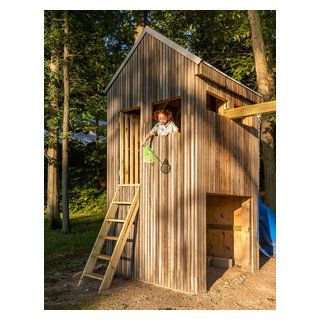 Sustainable Twin Treehouses - Midcentury - Shed - Detroit - by Temescal ...