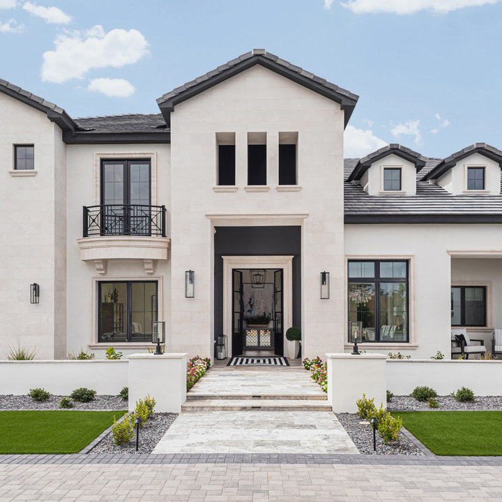 75 Most Popular 75 Beautiful White Render House Exterior Ideas and ...