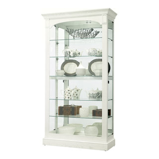 Flora II Curio Cabinet, Ivory Oak - Transitional - China Cabinets And ...