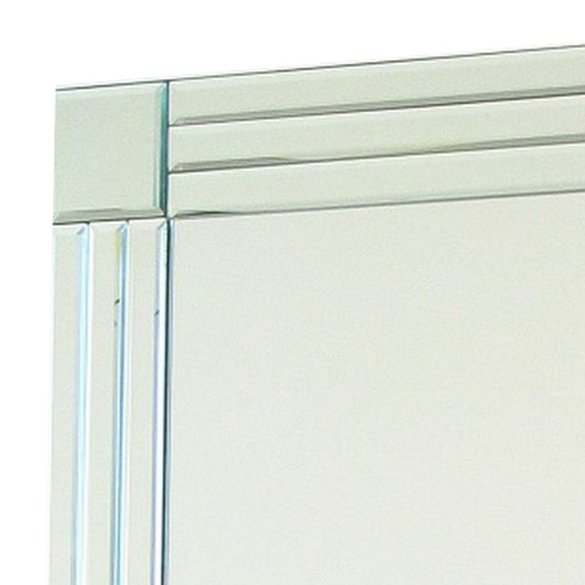 Benzara BM242235 Mirror With Column Design Accent and Beveled Edge ...