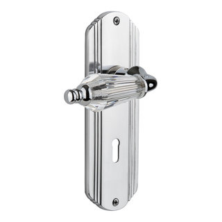Deco Plate Interior Mortise Parlor Lever, Timeless Bronze - Traditional ...