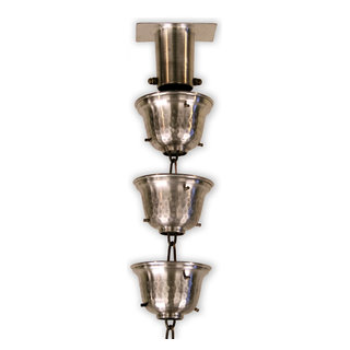 Aluminum Bells Rain Chain With Installation Kit, 14 Foot - Traditional ...