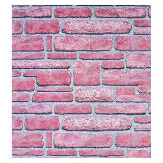 Red Faux Stone 3D Wall Panels - Rustic - Wall Panels - by Dundee Deco ...