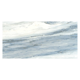 Iconic Blue Polished Porcelain Tile, 12"x24" - Contemporary - Wall And ...