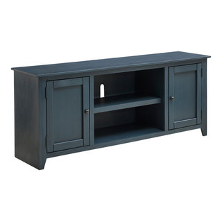 Outlaw 68" TV Entertainment Console in Navy Blue - Transitional ...