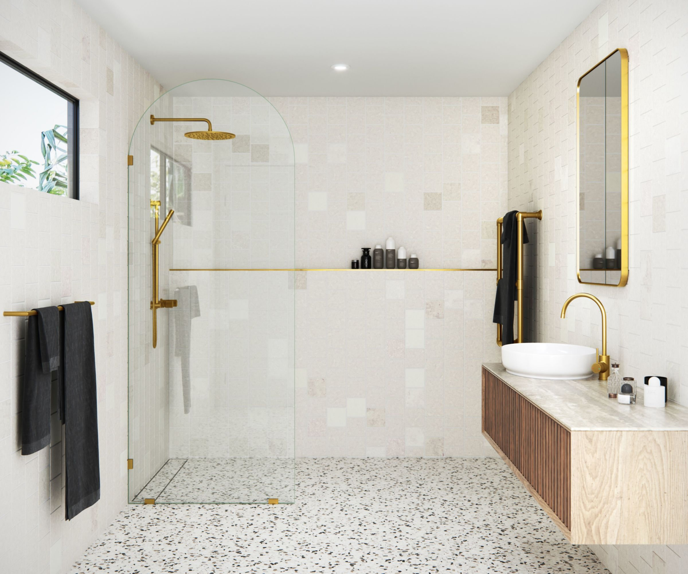 Glass Warehouse ARC-SF-34 Venus 86-3/4"H x 34"W Shower Screen ...