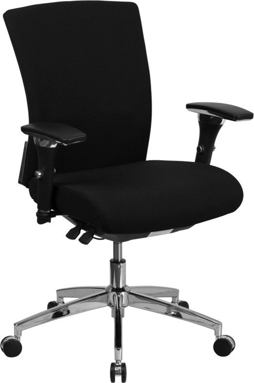 Intensive Use Black Fabric Multifunction Ergonomic Office Chair, Seat ...