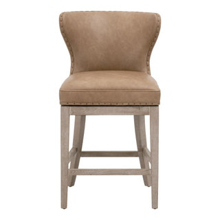 Milton Natural Gray Ash Swivel Counter Stool - Transitional - Bar Stools And Counter Stools - by ...