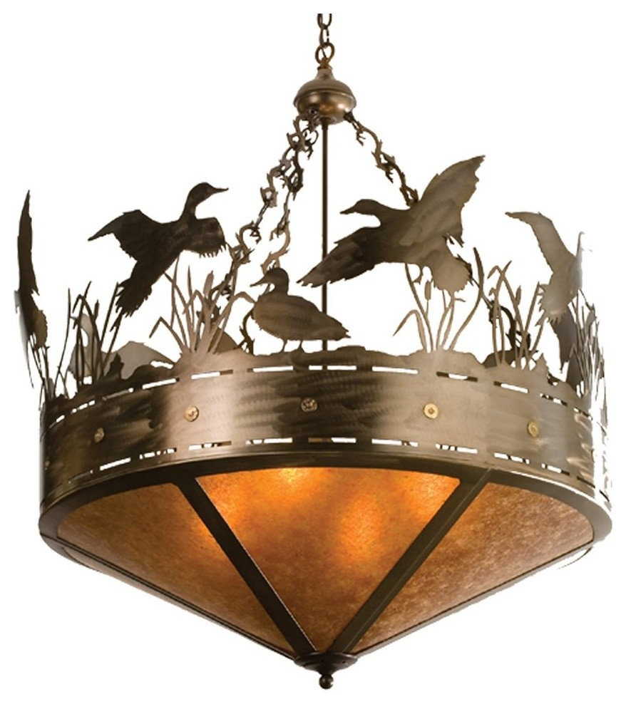16W Ducks in Flight Inverted Pendant - Rustic - Pendant Lighting - by ...