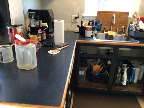 Can I remove laminate sheet from countertop? | Houzz Forum