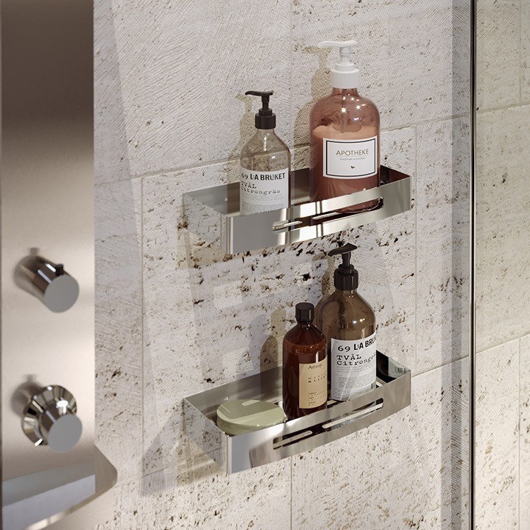Wall Mounted Chrome Shower Basket - Contemporary - Shower Caddies - by ...