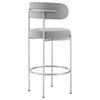 Albie Fabric Bar Stools - Set of 2 - Gray Silver - Contemporary - Bar ...