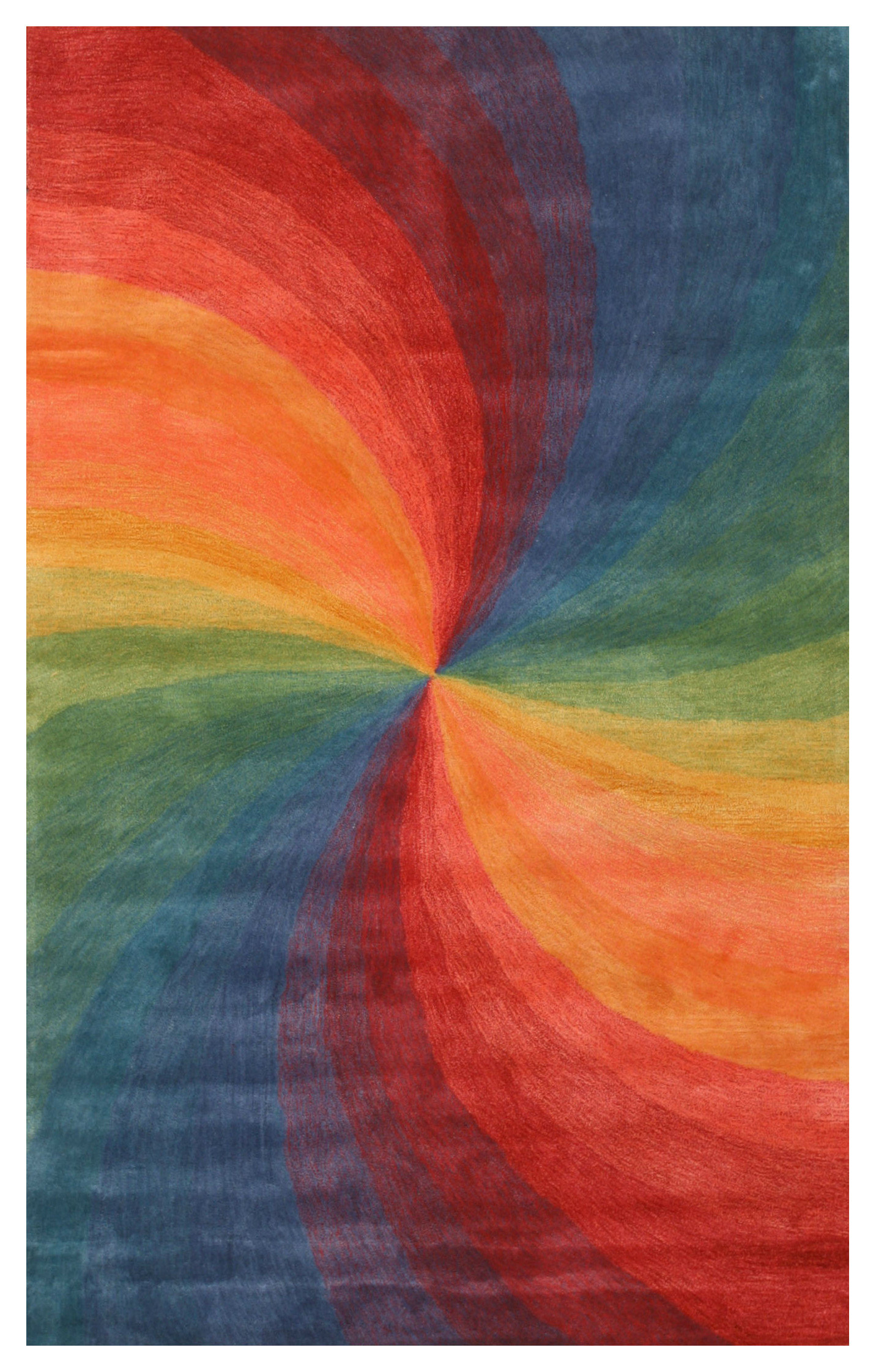 Hand-Tufted Wool Lollipop Contemporary Abstract Swirl Rug, 4' X 6 ...