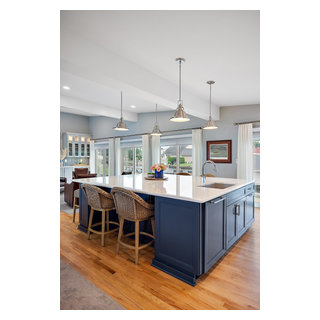 Showplace Framed Kitchen and Wet Bar in Simpli Gray, Kitchen Island in ...