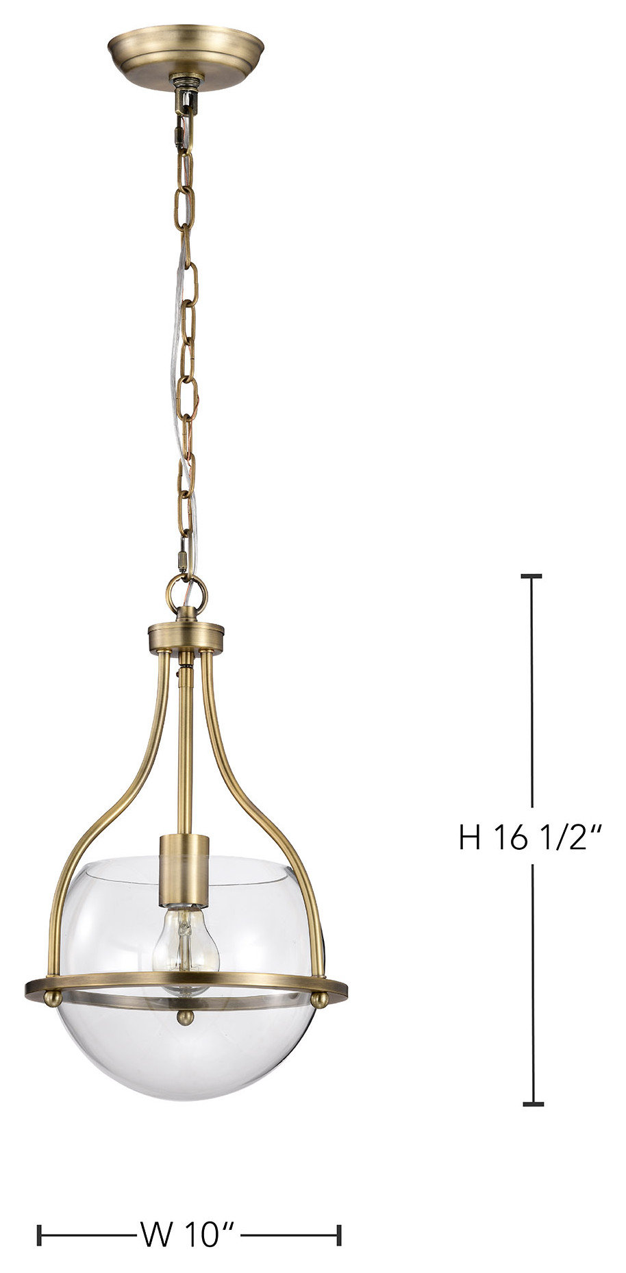 Amado 1 Light Pendant, 10" - Transitional - Pendant Lighting - by Satco ...