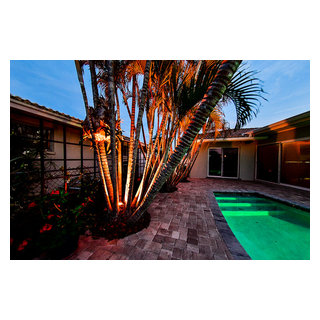 Pool trellis wall with Posts - Coastal - Tampa - by Garden Metalwork ...