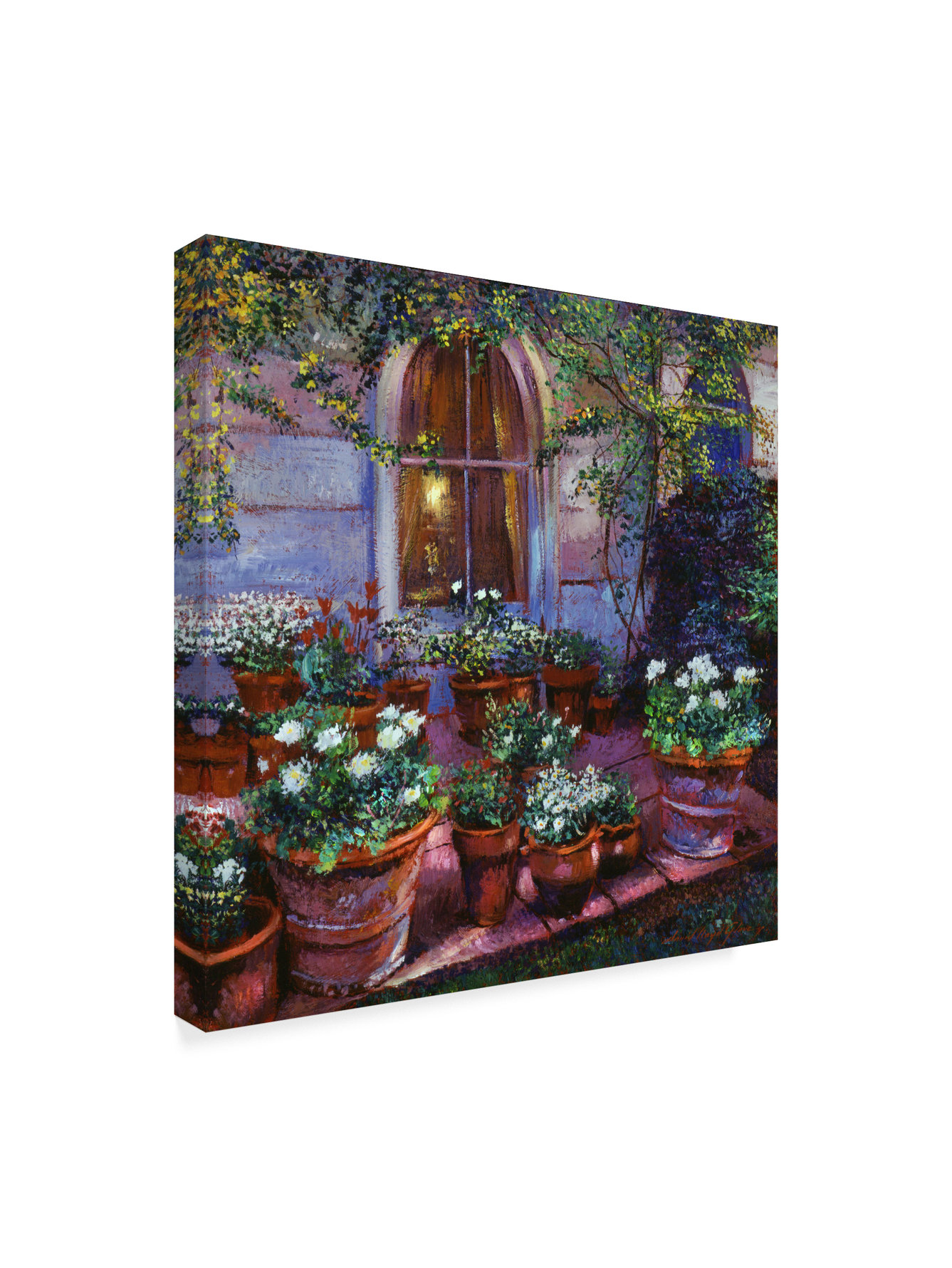 "Evening Patio Garden" by David Lloyd Glover, Canvas Art, 14"x14 ...