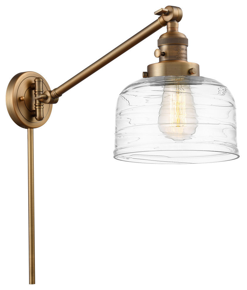 Innovations Bell 1-Light Swing Arm With Switch 237-BB-G713, Brushed ...