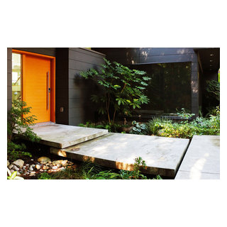 floating concrete slab entrance - Asian - Vancouver - by Green ...