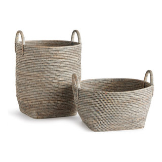 Burma Rattan Orchard Baskets, Set of 2 - Tropical - Baskets - by Napa ...