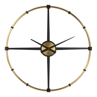 Uttermost Captain Industrial Wall Clock - Contemporary - Wall Clocks ...