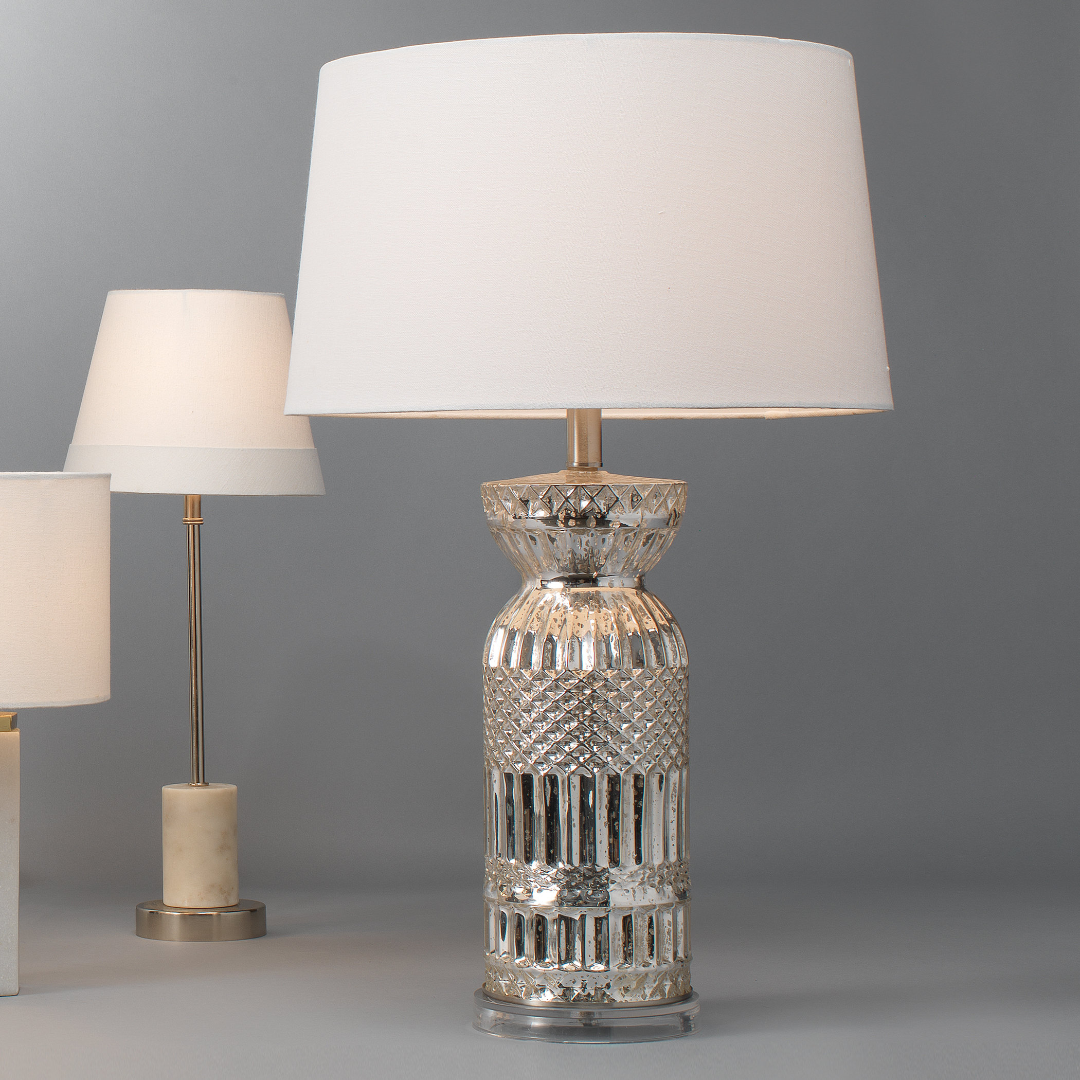 Isla Glass Table Lamp, Silver - Traditional - Table Lamps - by Jamie Young Company | Houzz
