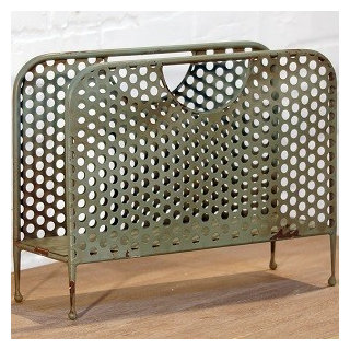 Perforated Metal Magazine Rack - Miami - by Antique Farmhouse | Houzz