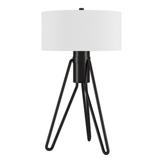 Floyd 25 Tall 2-Light Table Lamp with Fabric Shade in Blackened Bronze ...