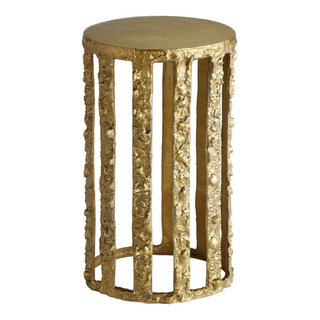 Large Lucila Gilded Table, Gold, Aluminum, 24"H (11142 MGT51 ...