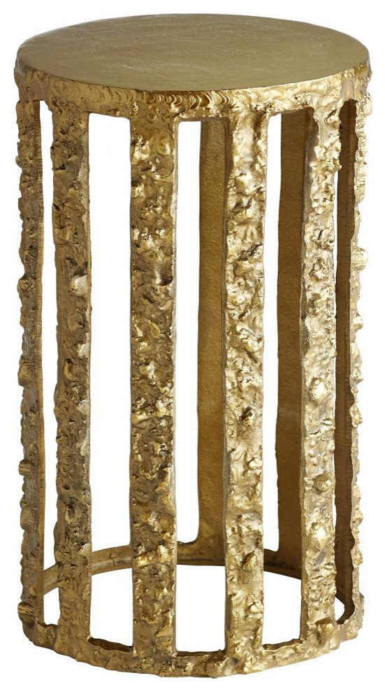 Large Lucila Gilded Table, Gold, Aluminum, 24"H (11142 MGT51 ...