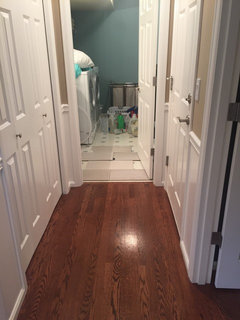 Lay rectangular tile lengthwise or widthwise