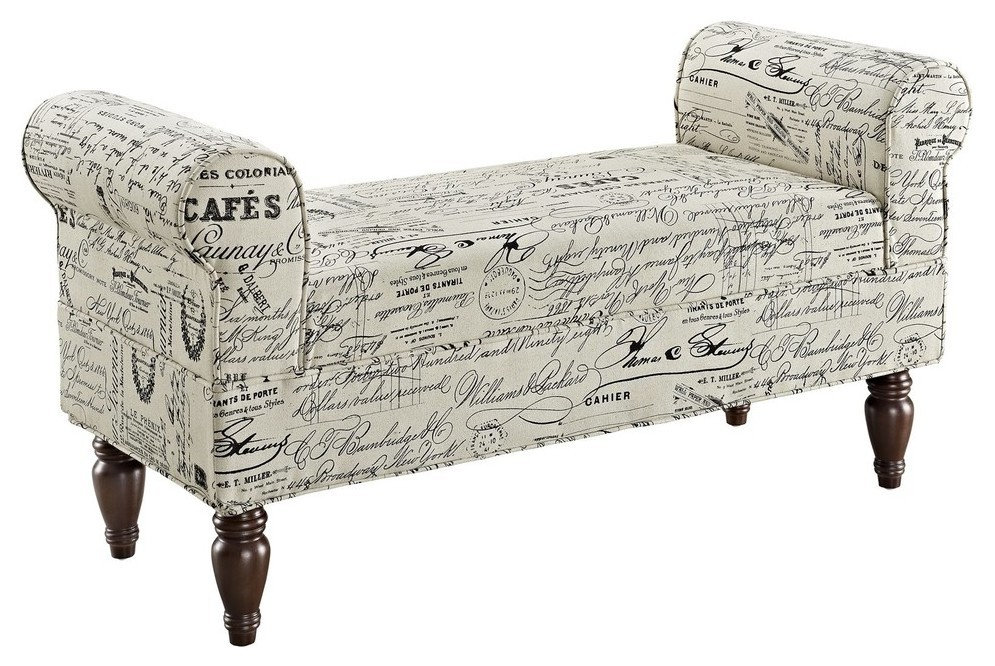 Linon Lillian Bench - Traditional - Upholstered Benches - by Furniture ...
